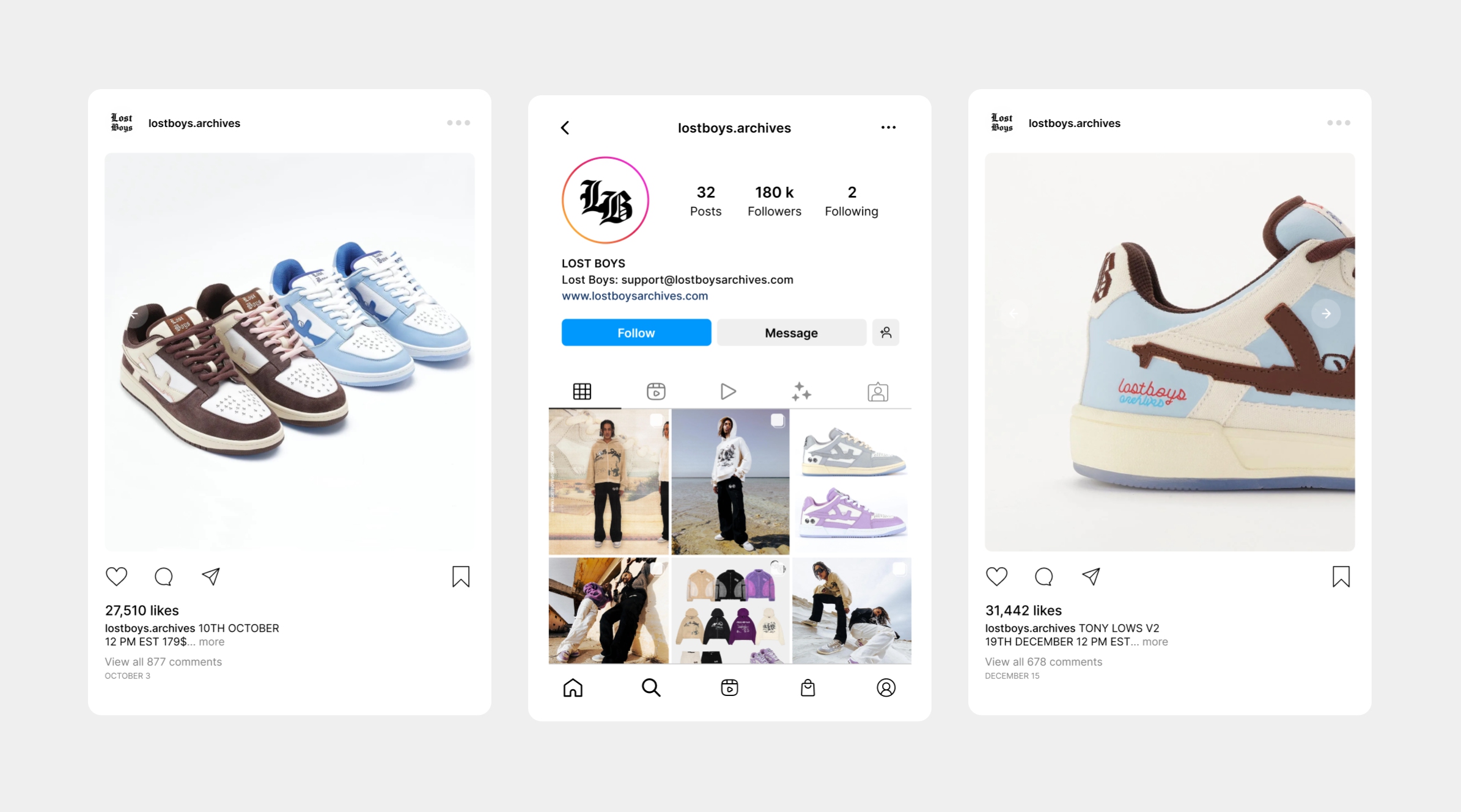 Client: Lostboys Archives - Premier European Footwear and Fashion Brand